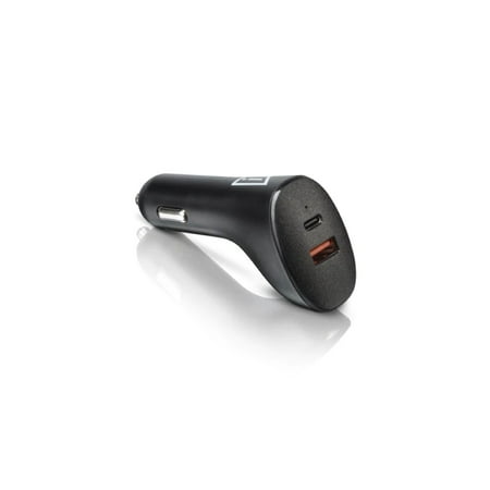 iStore - Car Charger 2 Port USB-A & USB-C 6A/36W - Black (APD111CAI ...
