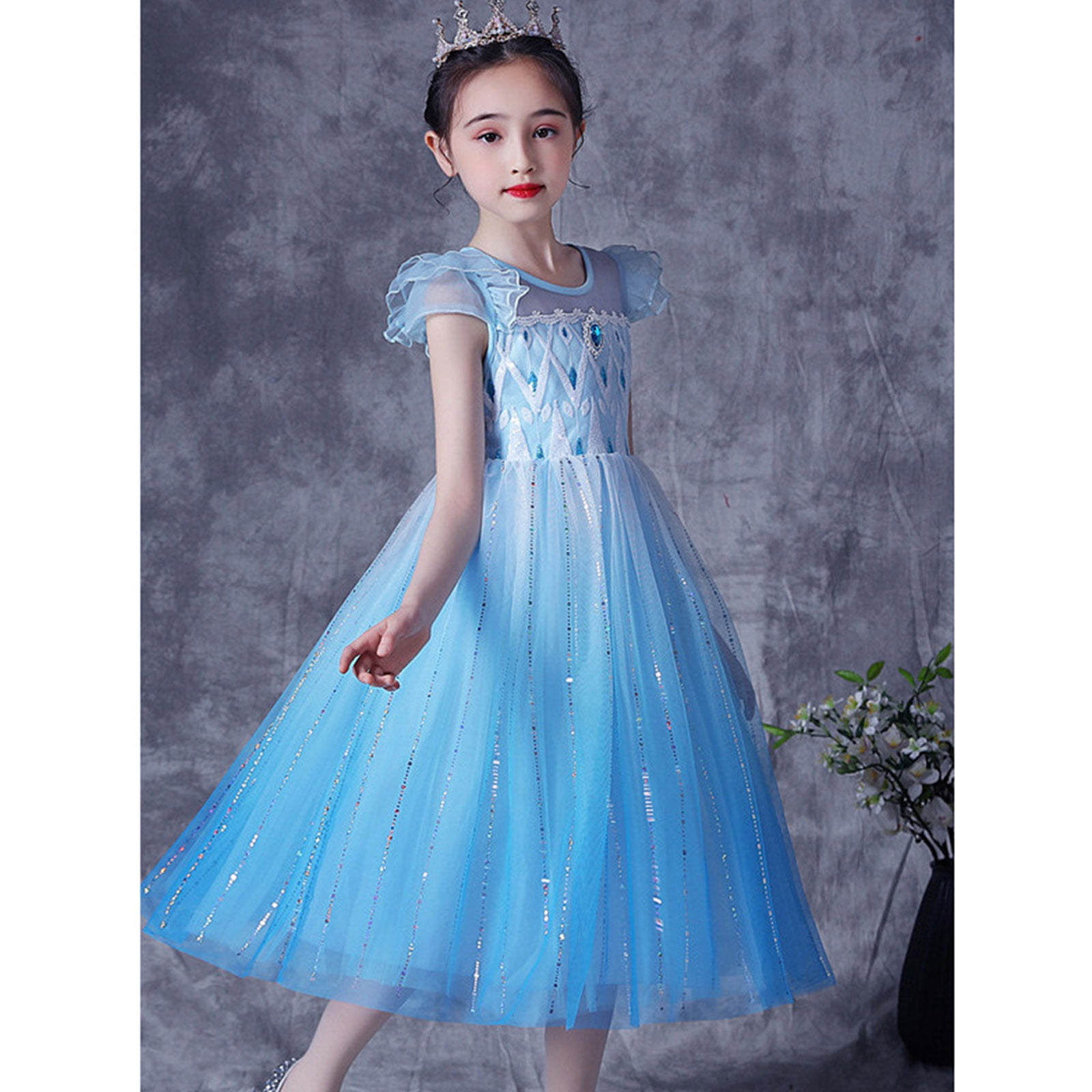 Click here for Kawell Little Girl Frozen Princess Dress Snow Part... prices