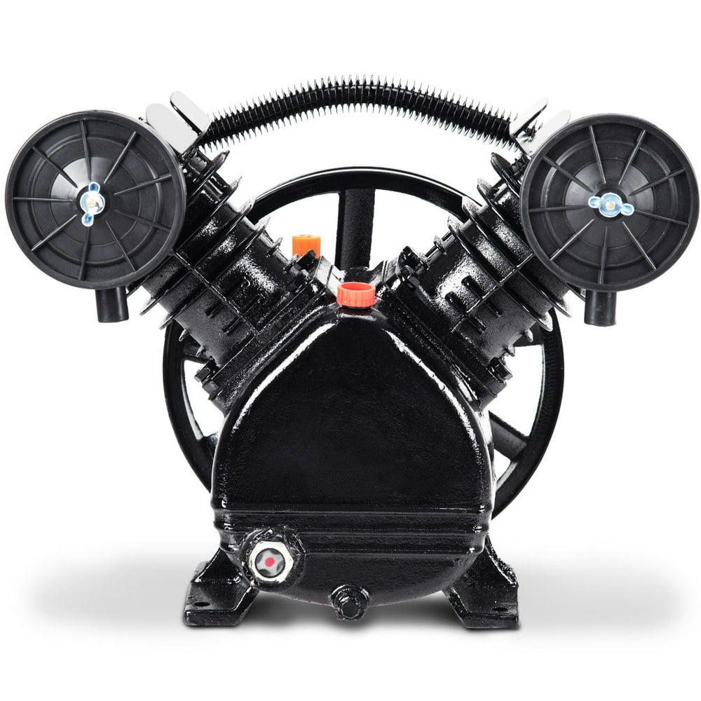 Gymax 3HP 2 Piston V Style Twin Cylinder Air Compressor Pump Motor Head ...