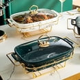 Ceramics Chafing Dish Buffet Set, Marble Finish Chafing Dish ...