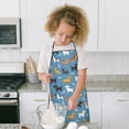 Cartoon Dog Blue Pattern Teens Aprons, Adjustable Neck Strap, Toddler ...