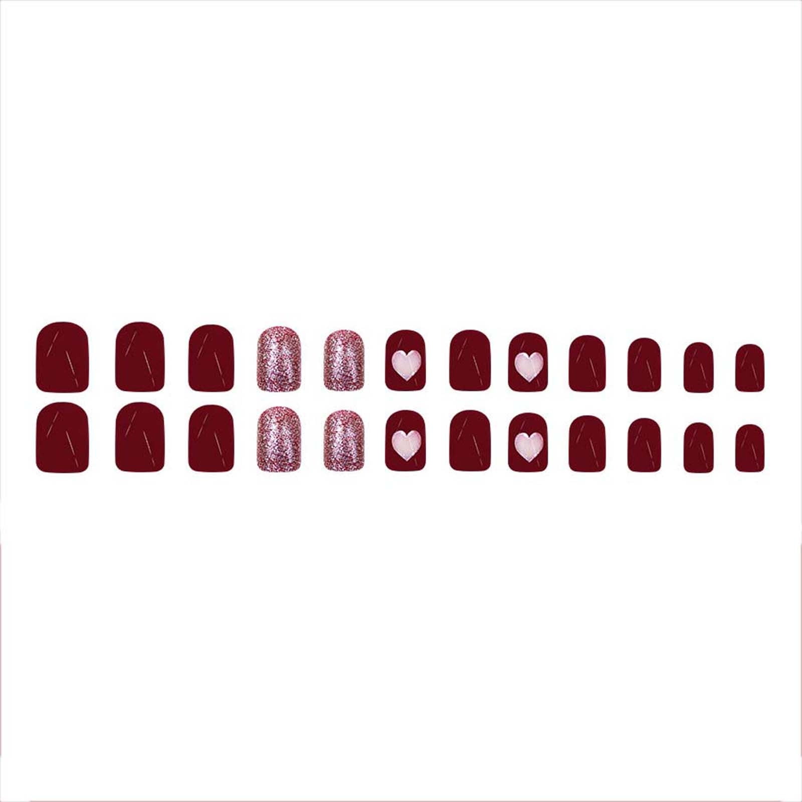 Click here for Fstdelivery Valentines Day Press Nails Short Gloss... prices