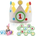 Birthday Hat Adjustable Size Cotton Felt Hat Creative Interchangeable ...