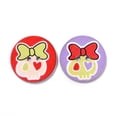 50 pc 2-Hole Flat Round with Lovely Pattern Acrylic Buttons Mixed Color ...