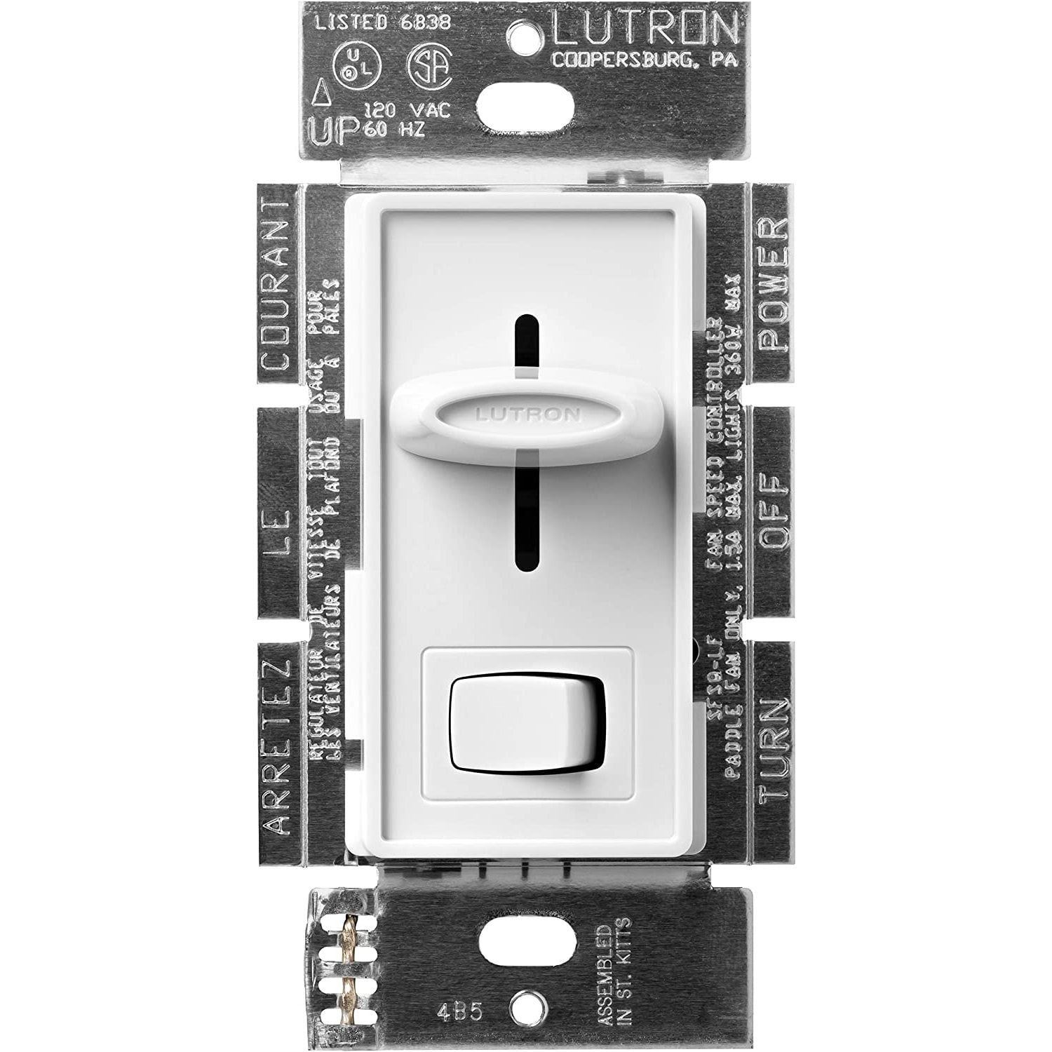 Codllyne SFSQ-LFH-WH SLIDE FAN SPEED AND LIGHT CONTROL, 1 pack, White ...