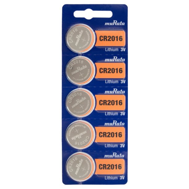 Murata CR2016 Battery 3V Lithium Coin Cell - Replaces Sony CR2016 (5 ...