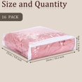 16 Pcs Clear Zippered Storage Bags Plastic Sweater with Zipper 10 x 2.5 ...