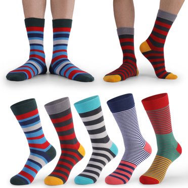 Moyel Men's Crazy Fun Dress Crew Socks, Size 7-13, Funky Novelty Gifts ...