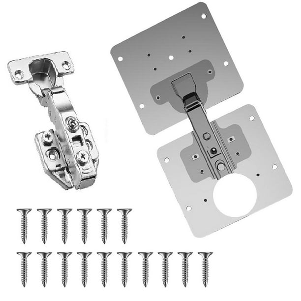 pitrice Hinge Repair Set Stainless Steel Door Hinge Plate Screws Kit ...