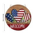 Clearance! Zguuel Birch Wood Independence Day Door Hanger, Patriotic ...