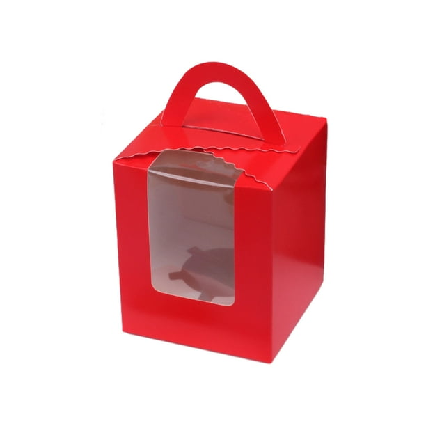 Thinsony Paper Portable Pastry Containers With Window Cupcakes Fresh ...