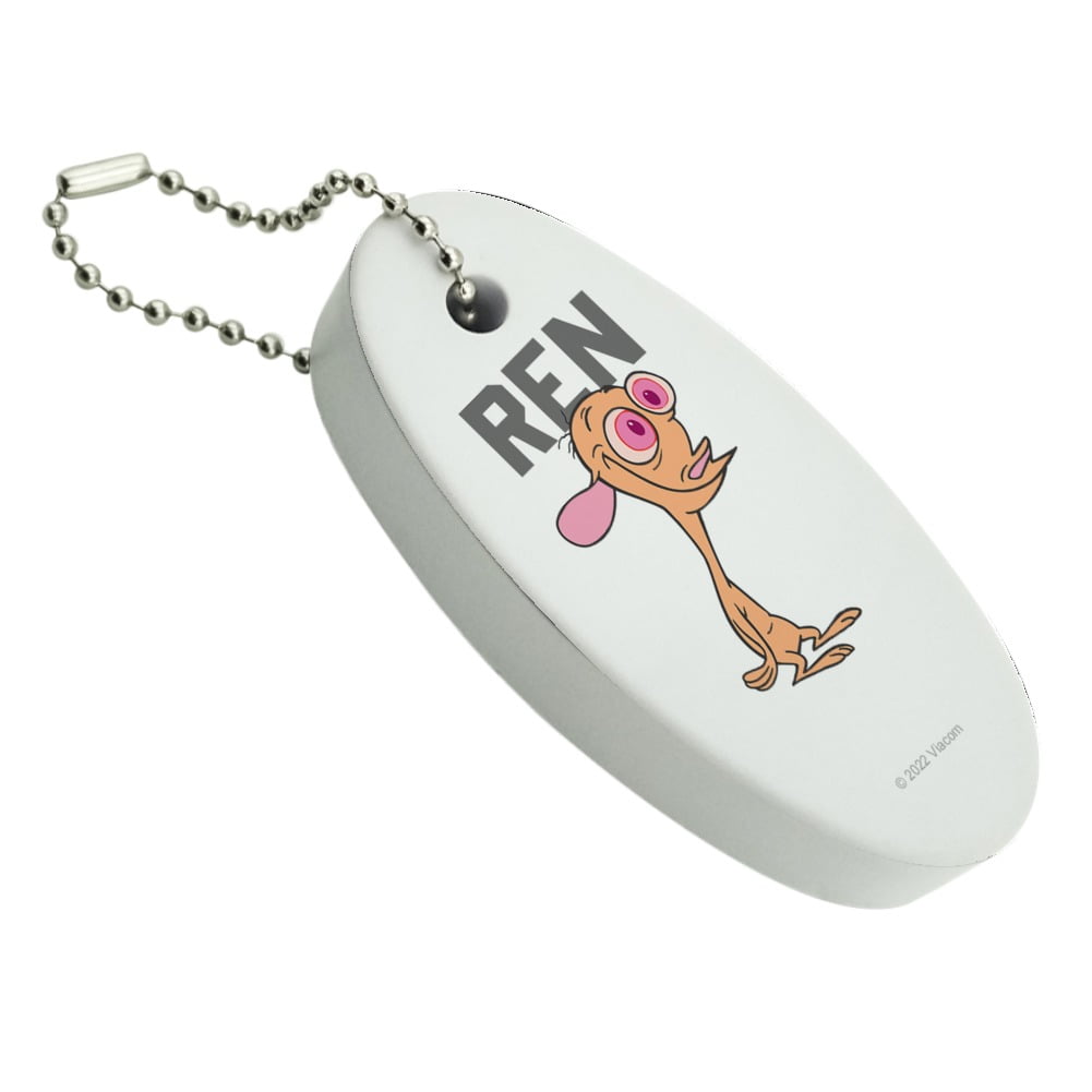 Ren and Stimpy Show Collegiate Ren Floating Keychain Oval Foam Fishing ...