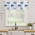 Kitchen Valances for Window, Watercolor Blue Dandelion Light Filtering ...