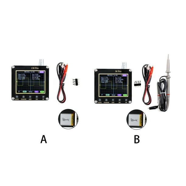Car Repair LCD Screen Handheld Digital Oscilloscope Type-c 200Khz Analog Bandwidth Square Waves ...