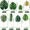 TETOU 30 Pieces 8 Kinds Artificial Tropical Palm Leaves Tropical Leaves ...