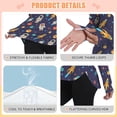 Astronauts Rocket Planet Women UPF 50+ UV Shirts Long Sleeve with Thumb ...