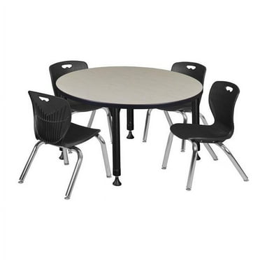 Regency Kee 48" Square Height Adjustable Mobile Classroom Table - Maple ...