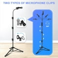 Genreen Tripod Mic Stand Adjustable Universal Floor ,Black Microphones ...