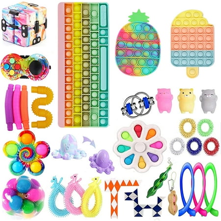 Fidget Packs Anti-Anxiety Tools, TIK Tok Sensory Fidget Block Set ...