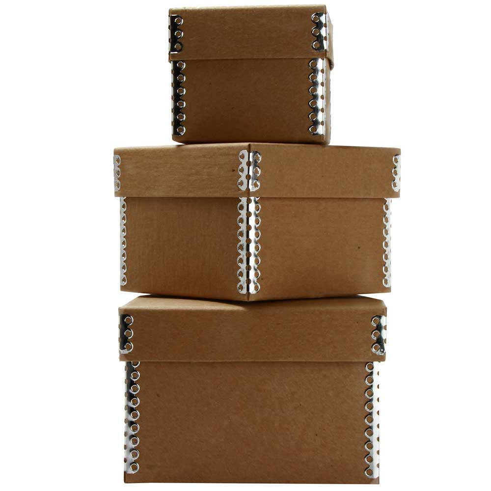 JAM Nesting Boxes, Brown Kraft, 3/Pack, Small, Medium & Large - Walmart.com