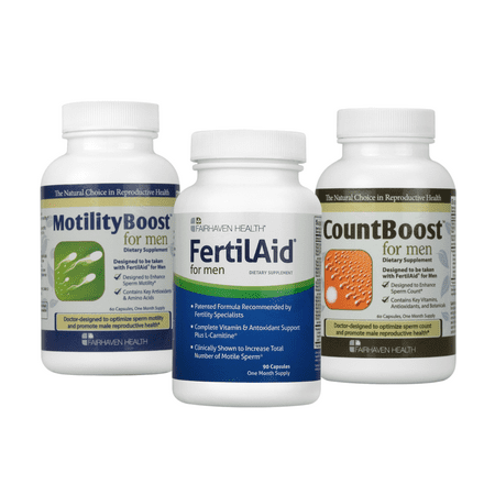 FertilAid for Men, MotilityBoost, Countboost Bundle (1 Month Supply ...