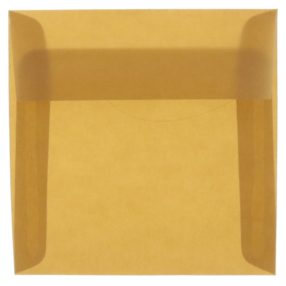 JAM 5.5x5.5 Translucent Envelopes, Earth Brown, 25/Pack - Walmart.com
