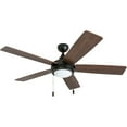 Honeywell Ventnor 52" Modern Bronze Ceiling Fan with Light, 5 Blades ...