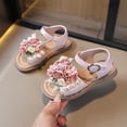 AUDeals Girls Floral Pearl Sandals - Open Toe Buckle Strap Princess ...