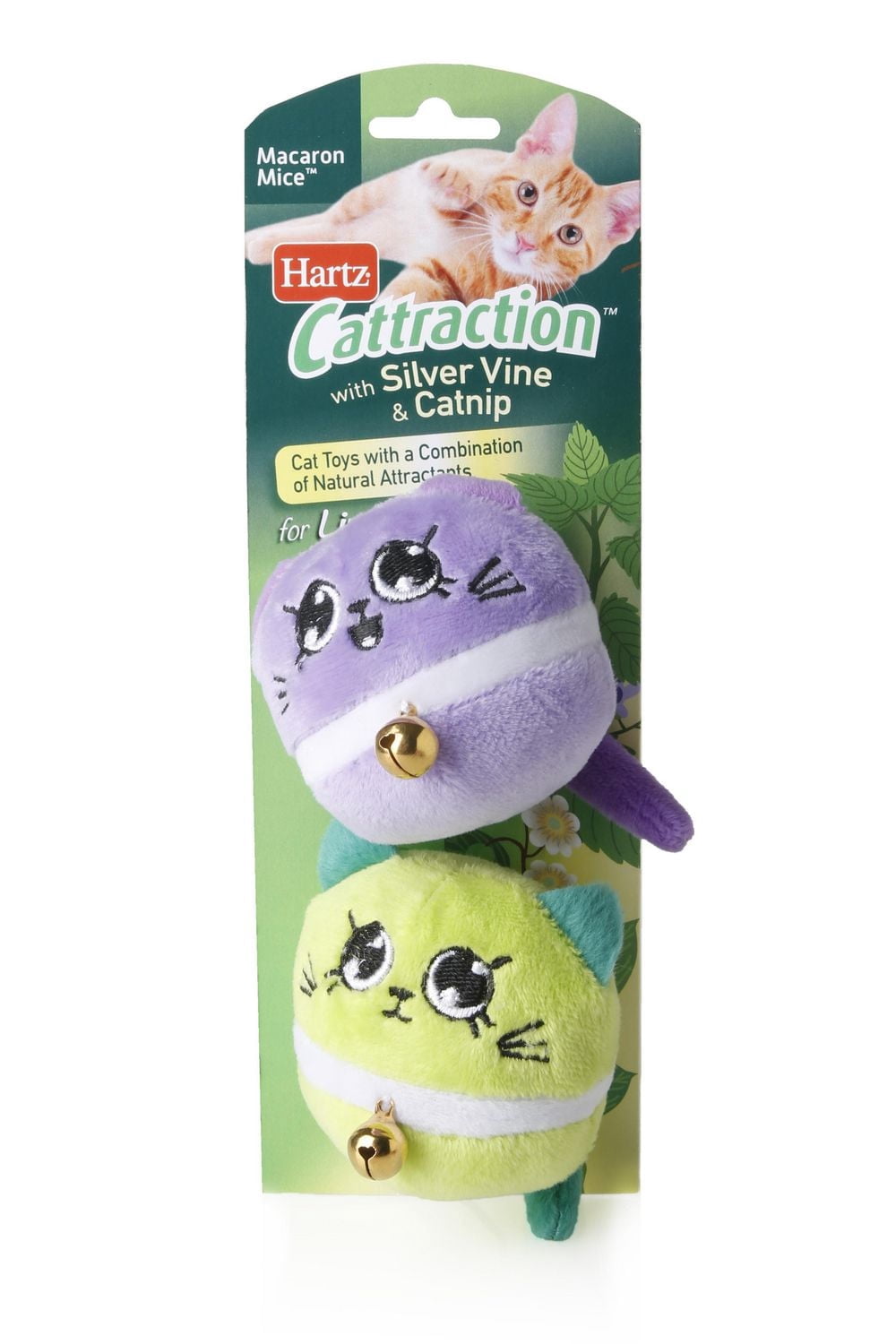 Hartz Cattraction Macaron Mice Cat Toys, Plush, wide eyed Macaron Mice ...