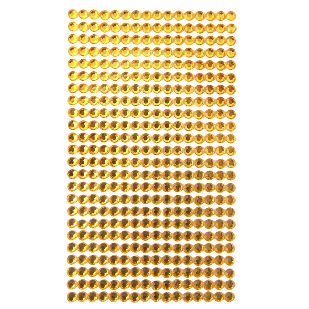 Round Adhesive Diamond Gem Stickers, Amber, 5mm - Walmart.com