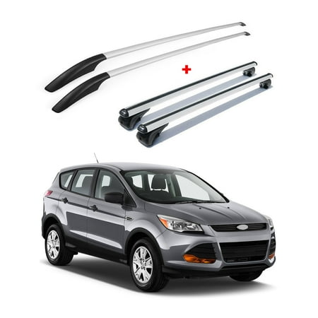 Roof Rack Rail + Cross Bars For Ford Escape 2013-2019 Luggage Carrier ...