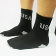 4 Pairs Mens USA Crew Socks Cushioned Black Sport Dress Hiking Camp 10 ...