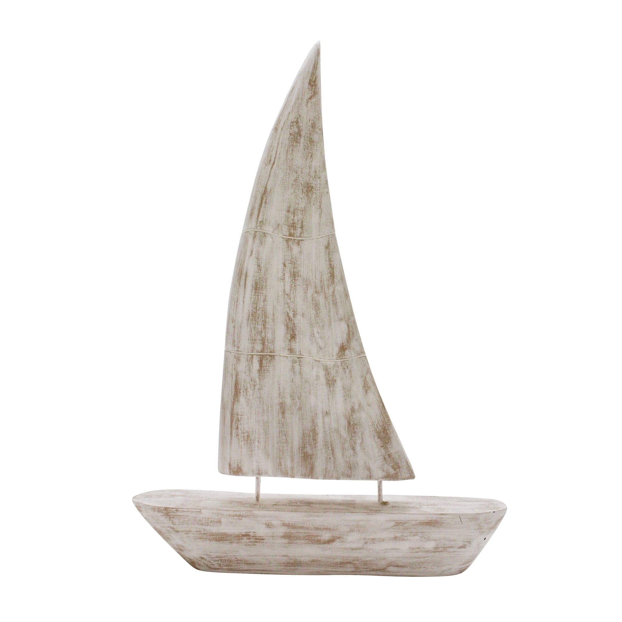Sagebrook Home Mango Wood Sailboat 27", Whitewash - Walmart.com
