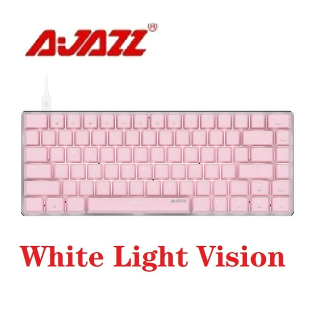 Ajazz-Teclado mecánico para videojuegos AK33, 82 teclas, interruptor azul/negro, retroiluminado ...