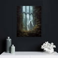JRXY Vintage Ghost Canvas Wall Art - Ghost Outside Looking In Cute Yet ...