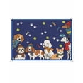 Cartoon Puppy Sun Shade Sail 8'X10' Dag Paw Print Bone Balls Navy ...