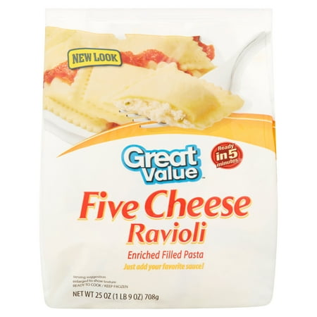 Great Value Five Cheese Ravioli, 25 oz - Walmart.com
