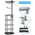 5pcs Black Bathroom Hardware Set - Towel Bar, Hooks, Ring & Toilet ...