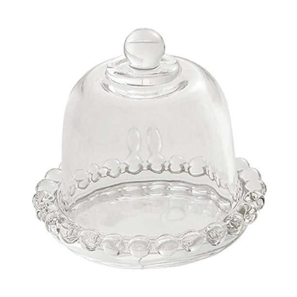 Glass Cake Stand Clear Cake Plate with Dome for Bakery Bridal Shower ...