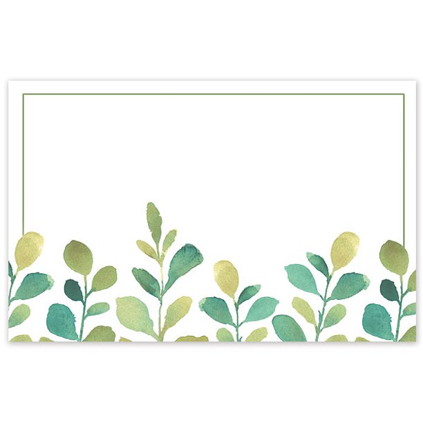 Watercolor Greenery Enclosure Gift Card, 3.5x2.25", 50 Pack - Walmart.com