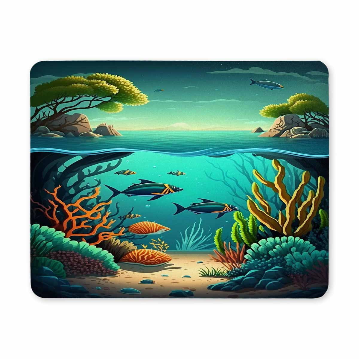 Blue Ocean Seawater Mouse Pad, Waterproof&Anti-Slip Rubber Base Gaming ...