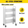Free Shipping! VEVOR Mobile Bookshelf, V-Shaped Rolling Cart with 4 ...