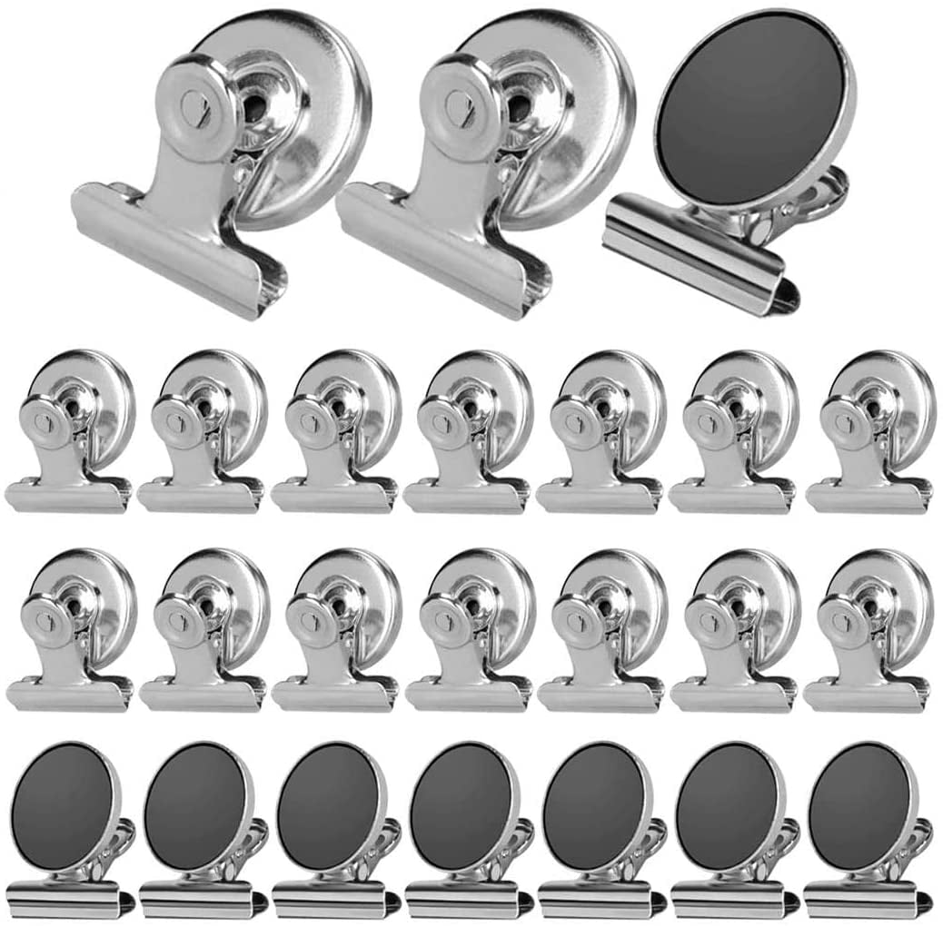Magnetic Clips 24 Pack, Fridge Refrigerator Magnet Clips for Photo ...