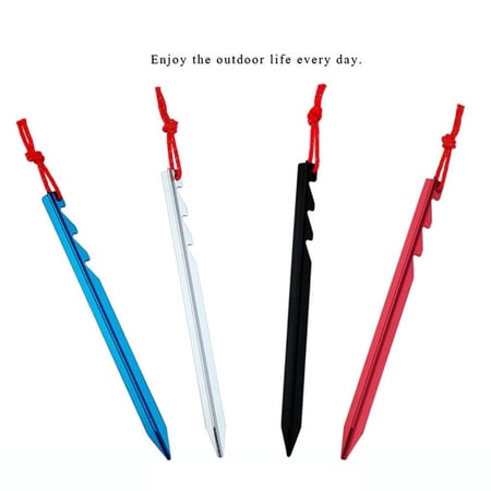 10pcs 18cm Bold Outdoor Adjustable Nails Triangular Aluminum Alloy tent ...