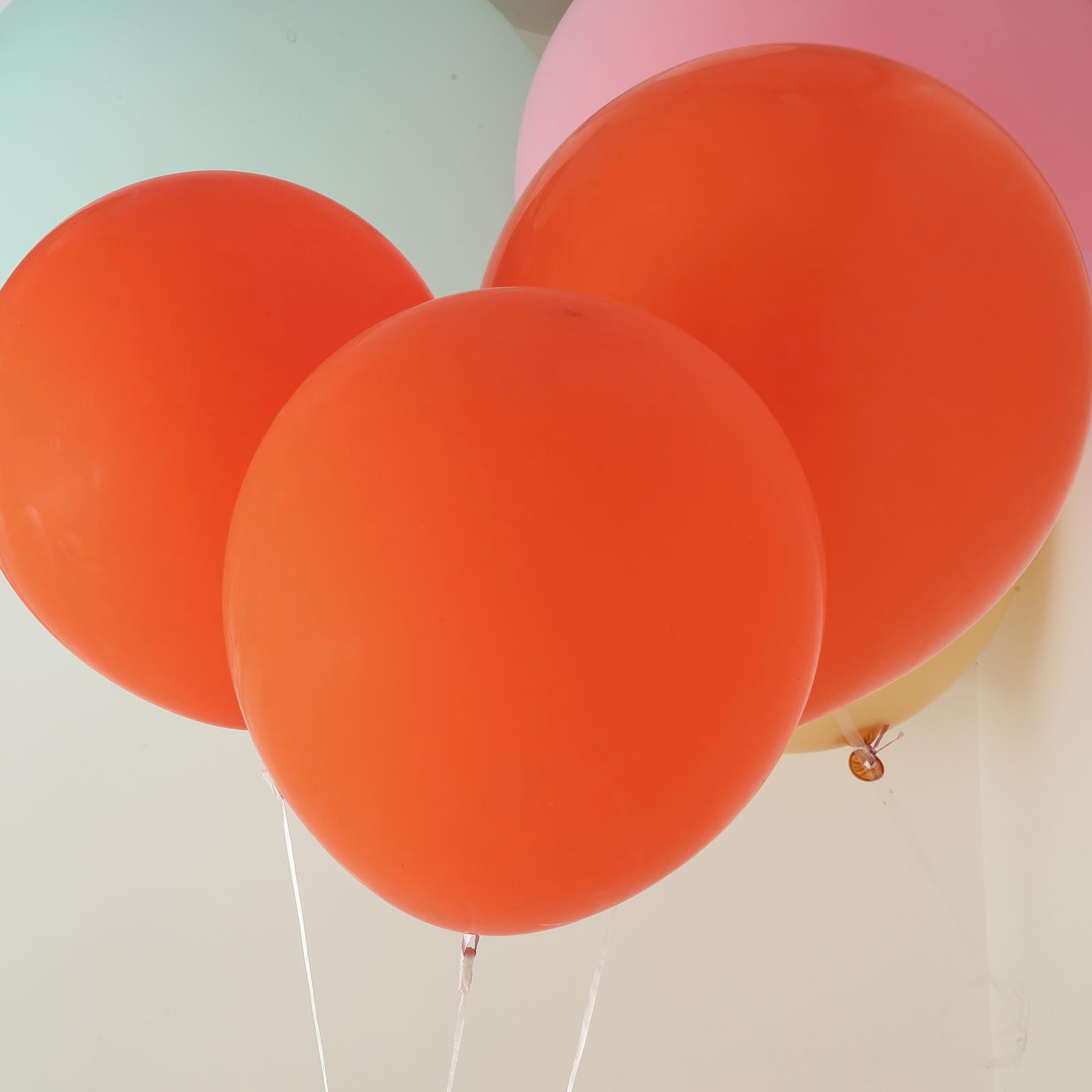BalsaCircle 10 Orange Matte Latex 18" Helium Plain Balloons Party ...