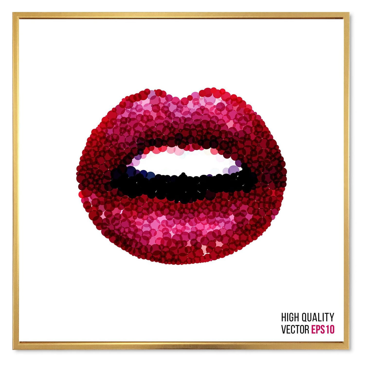 Click here for Designart Sexy Red Woman Lips Float Frame Wall Art... prices
