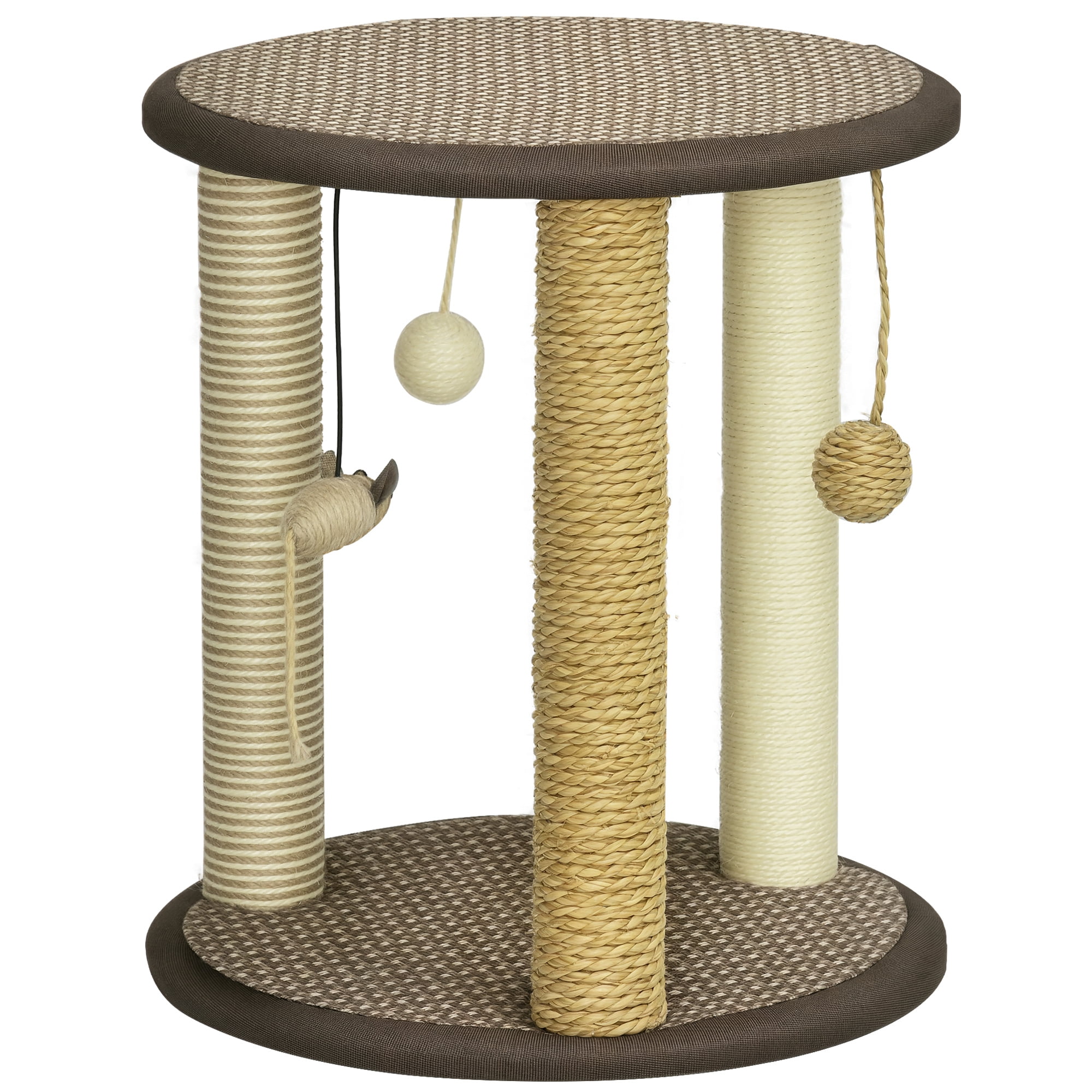 Click here for Pawhut 17 Cat Tree With Hanging Toys Jute Sisal Se... prices