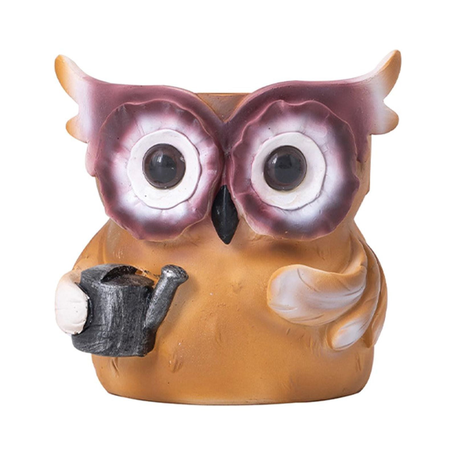 Owl Flower Pot Statue Decor Owl Flower Pot Figurine Cute Owl Flower Pot ...