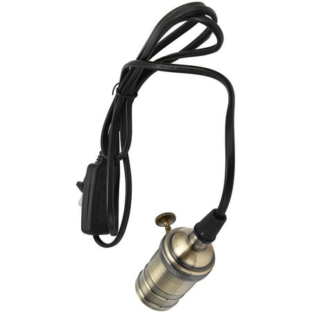 US Plug 110?240V E27/E26 Vintage Pendant Lamp Socket with Plug and Wire ...
