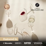 Libbey Signature Stratford Wine Glasses Set of 4, 24 oz Unique Red Wine ...